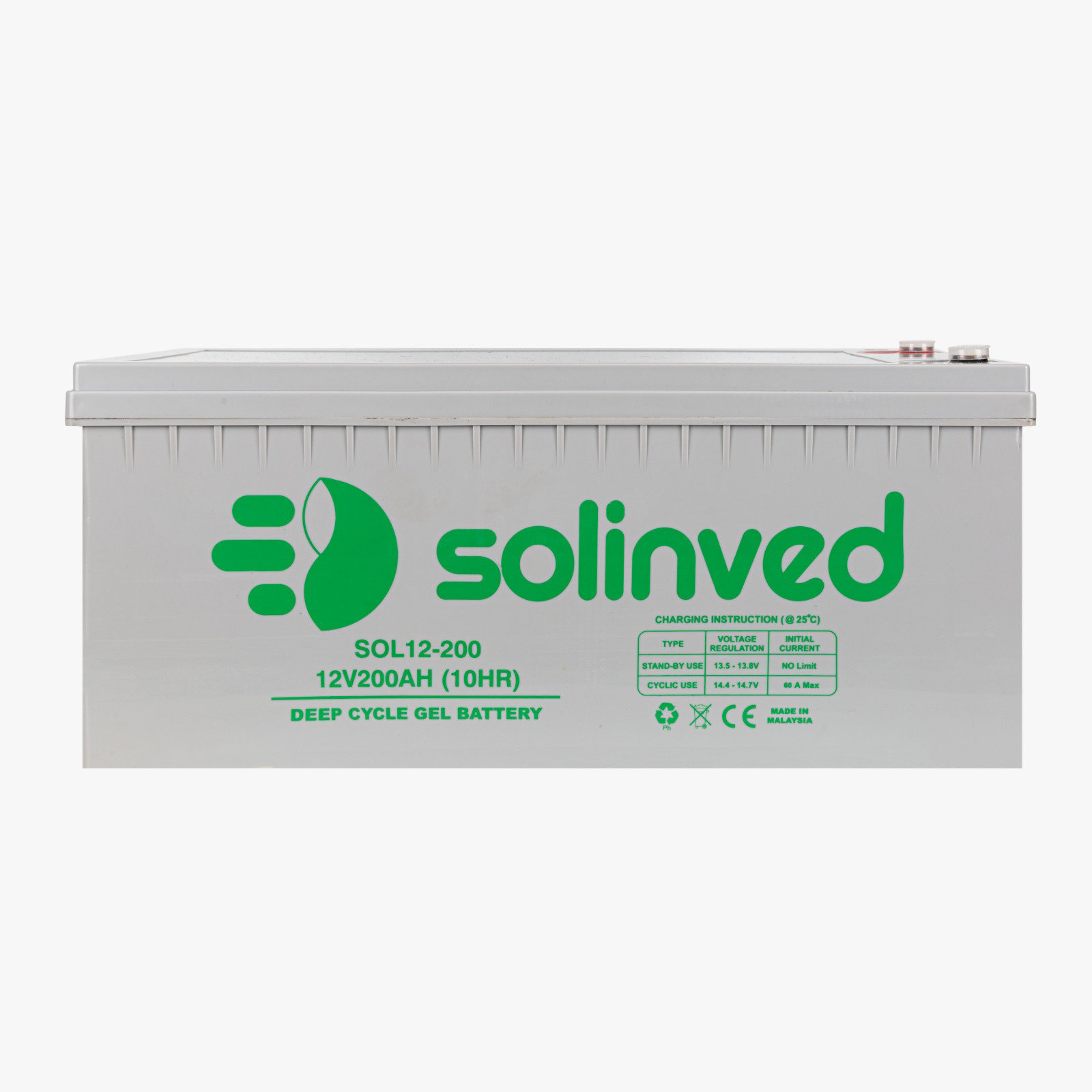 Solinved 10V 200Ah Solar Jel Akü | SolarAVM